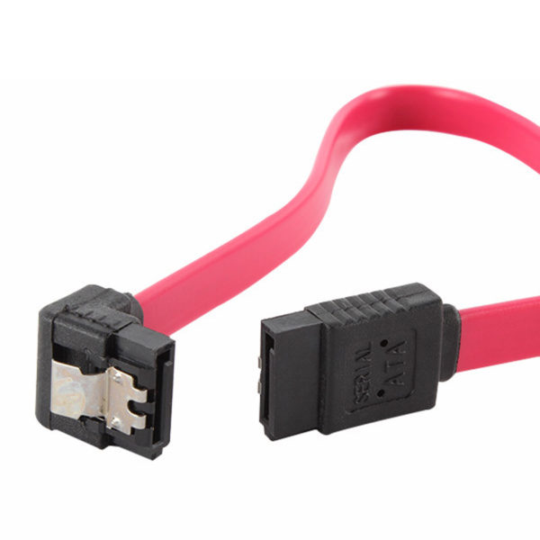 SATA Data Cable 90 Deg. With Clip – Gold Touch