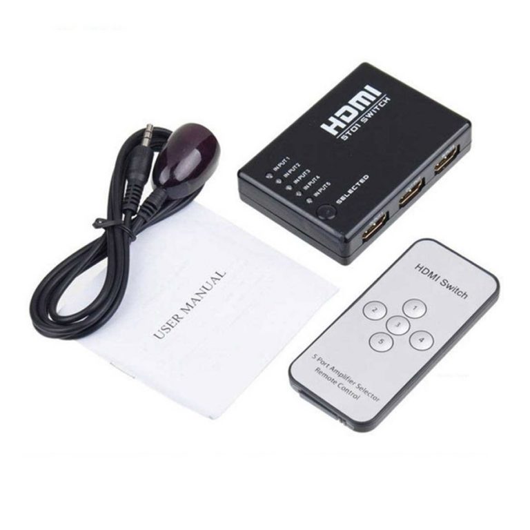 HDMI Switch 1 To 5 Ports With RC – Gold Touch