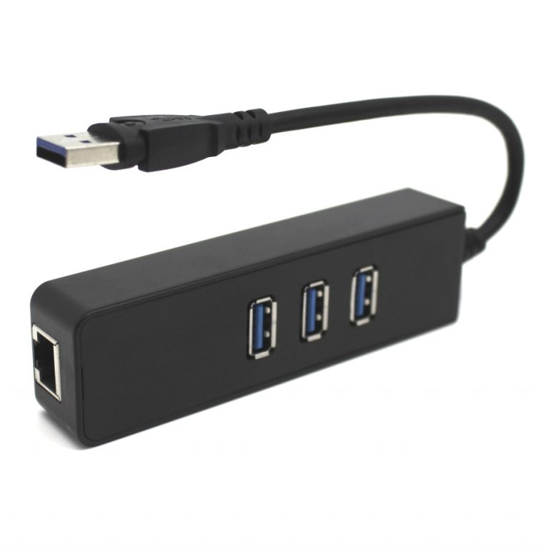 USB3.0 To Giga LAN With USB3.0 HUB – 3Port – Gold Touch