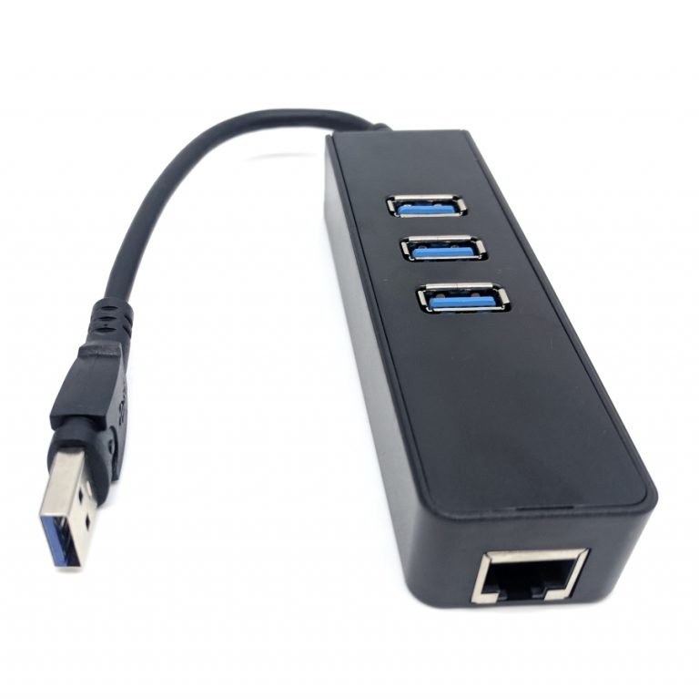 USB3.0 To Giga LAN With USB3.0 HUB – 3Port – Gold Touch