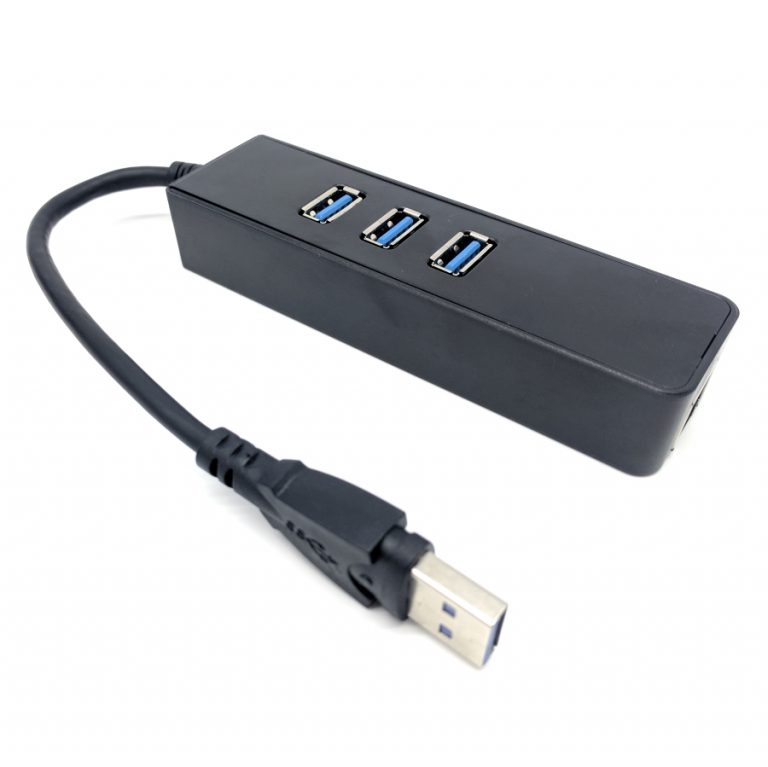 USB3.0 To Giga LAN With USB3.0 HUB – 3Port – Gold Touch