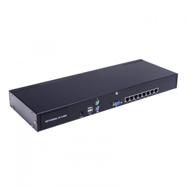 8Ports KVM Switch with LAN Connection – Gold Touch